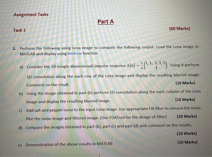 Solved 1. Perform the following using Lena image to compute | Chegg.com