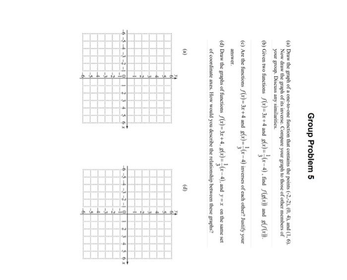 Solved Group Problem 5 (a) Draw the graph of a one-to-one | Chegg.com