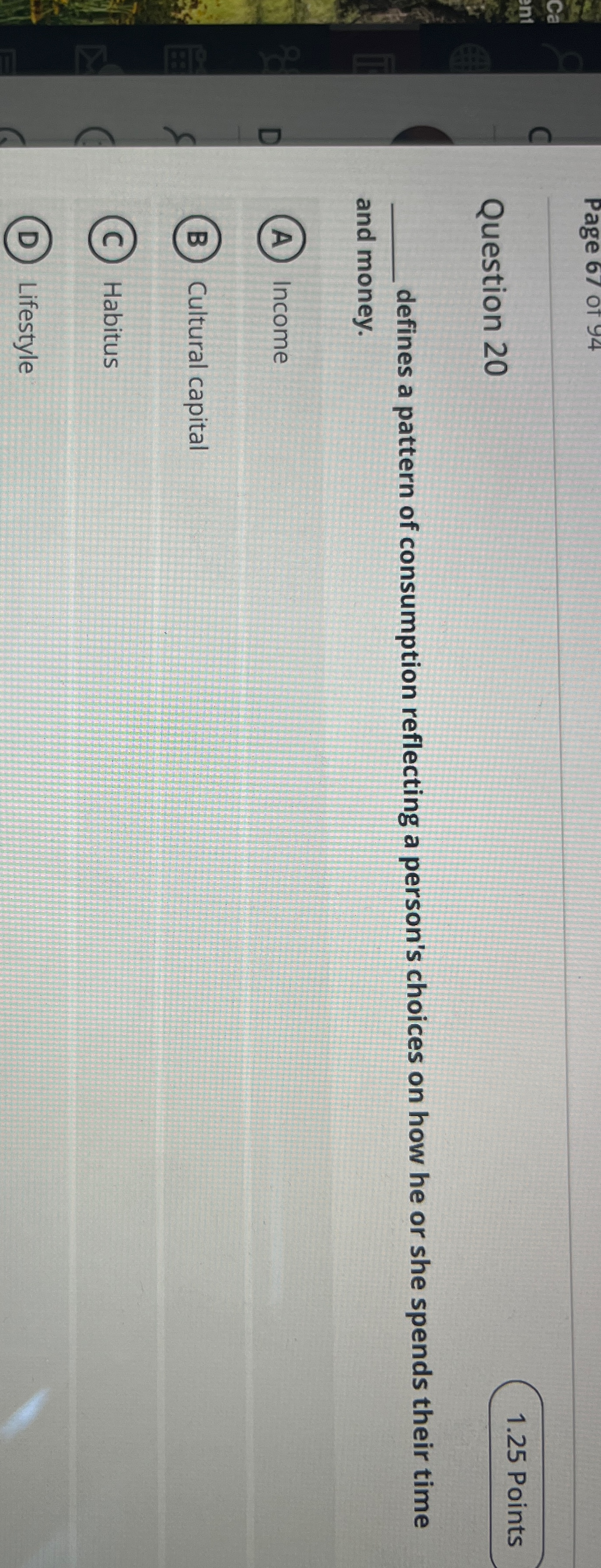 Solved Question 201.25 ﻿Points ﻿defines a pattern of | Chegg.com