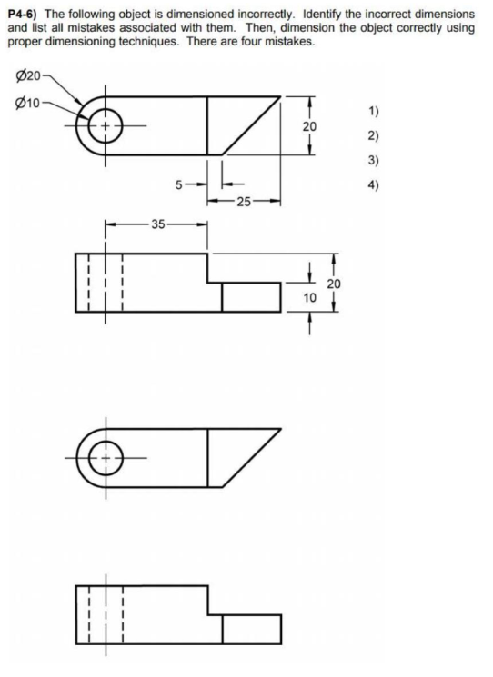 Solved P4-8) The following object is dimensioned | Chegg.com Solved P4-8) The following object is dimensioned | Chegg.com