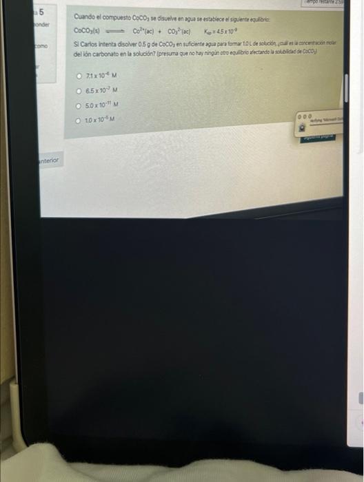 When the CoCO3 compound dissolves in water, the | Chegg.com