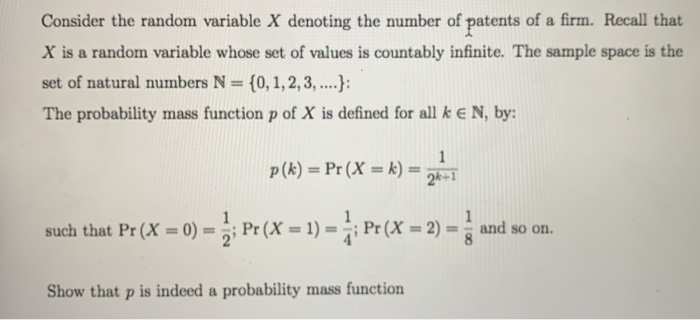 Solved Consider the random variable X denoting the number of | Chegg.com