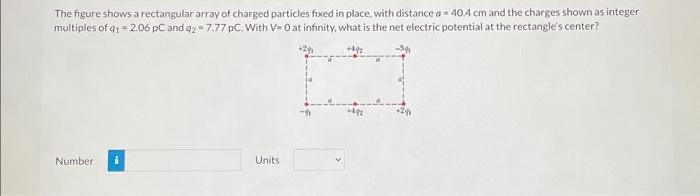 Solved The Figure Shows A Rectangular Array Of Charged 