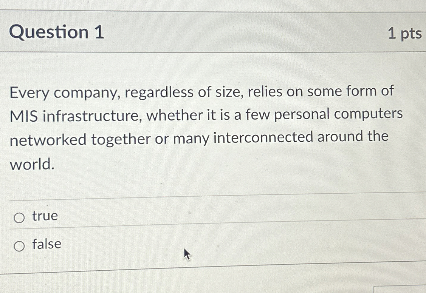 Solved Question 1Every company, regardless of size, relies | Chegg.com