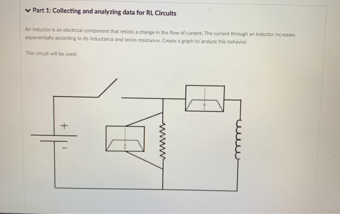 Solved Part 1: Collecting and analyzing data for RL Circuits | Chegg.com