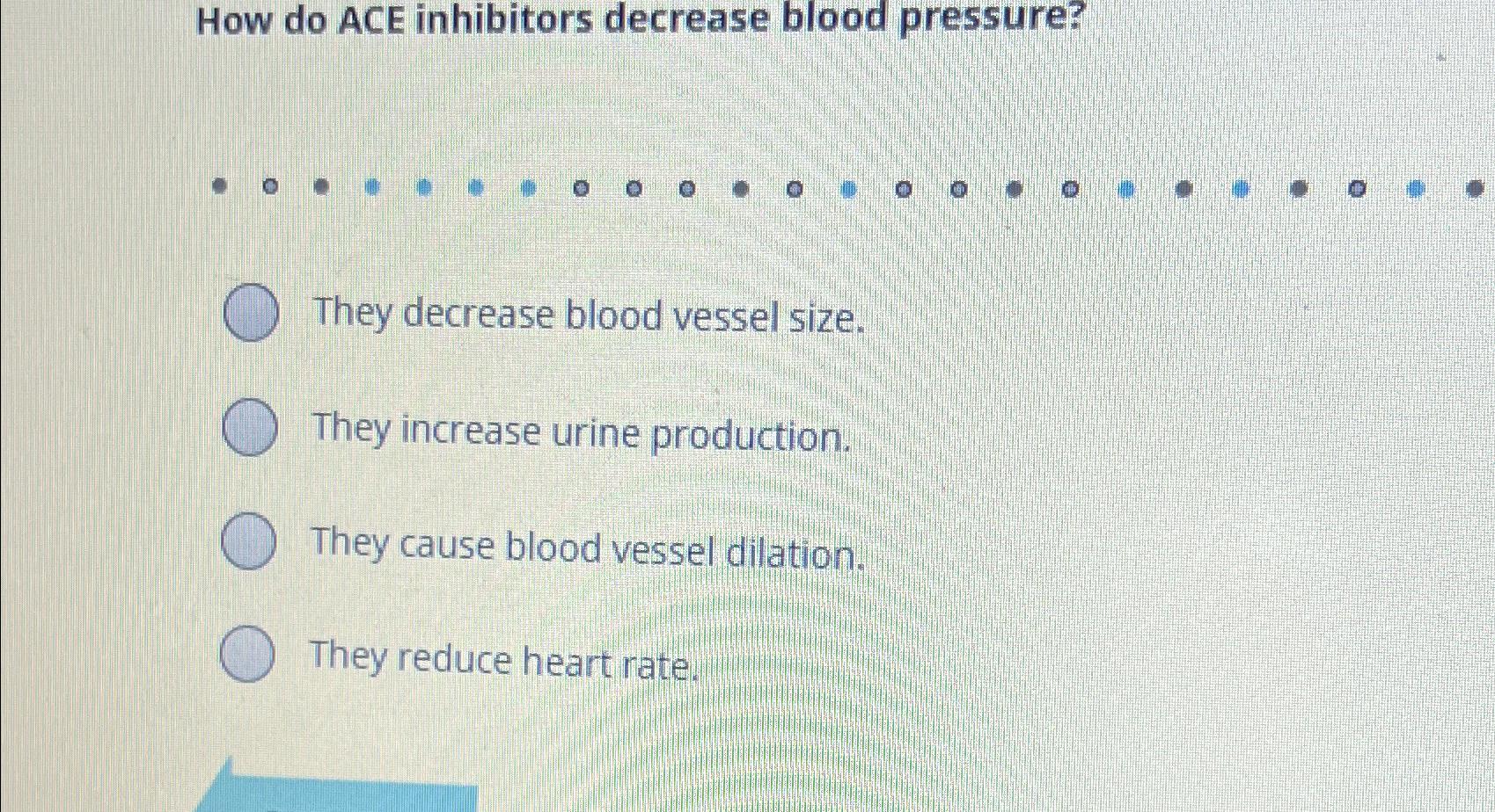 Solved How do ACE inhibitors decrease blood pressure?They | Chegg.com