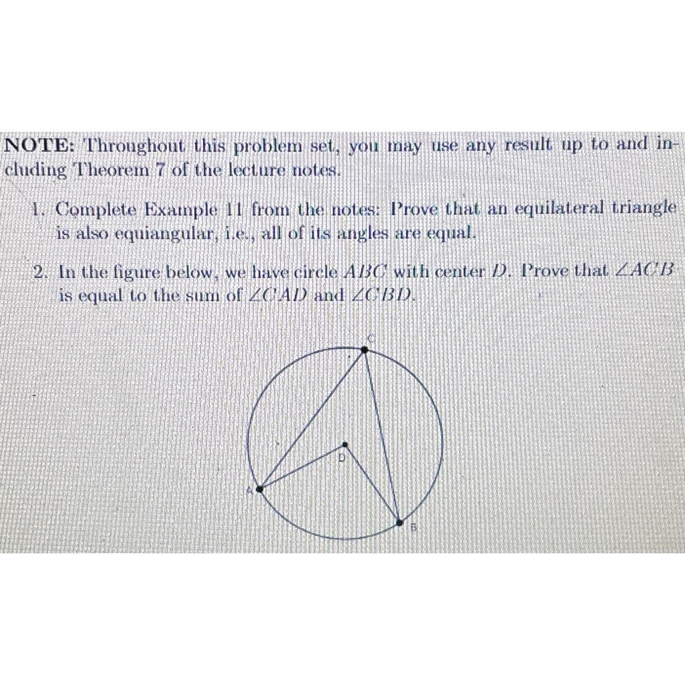 Solved 1.complete example 11 ﻿from the notes: Prove that an | Chegg.com