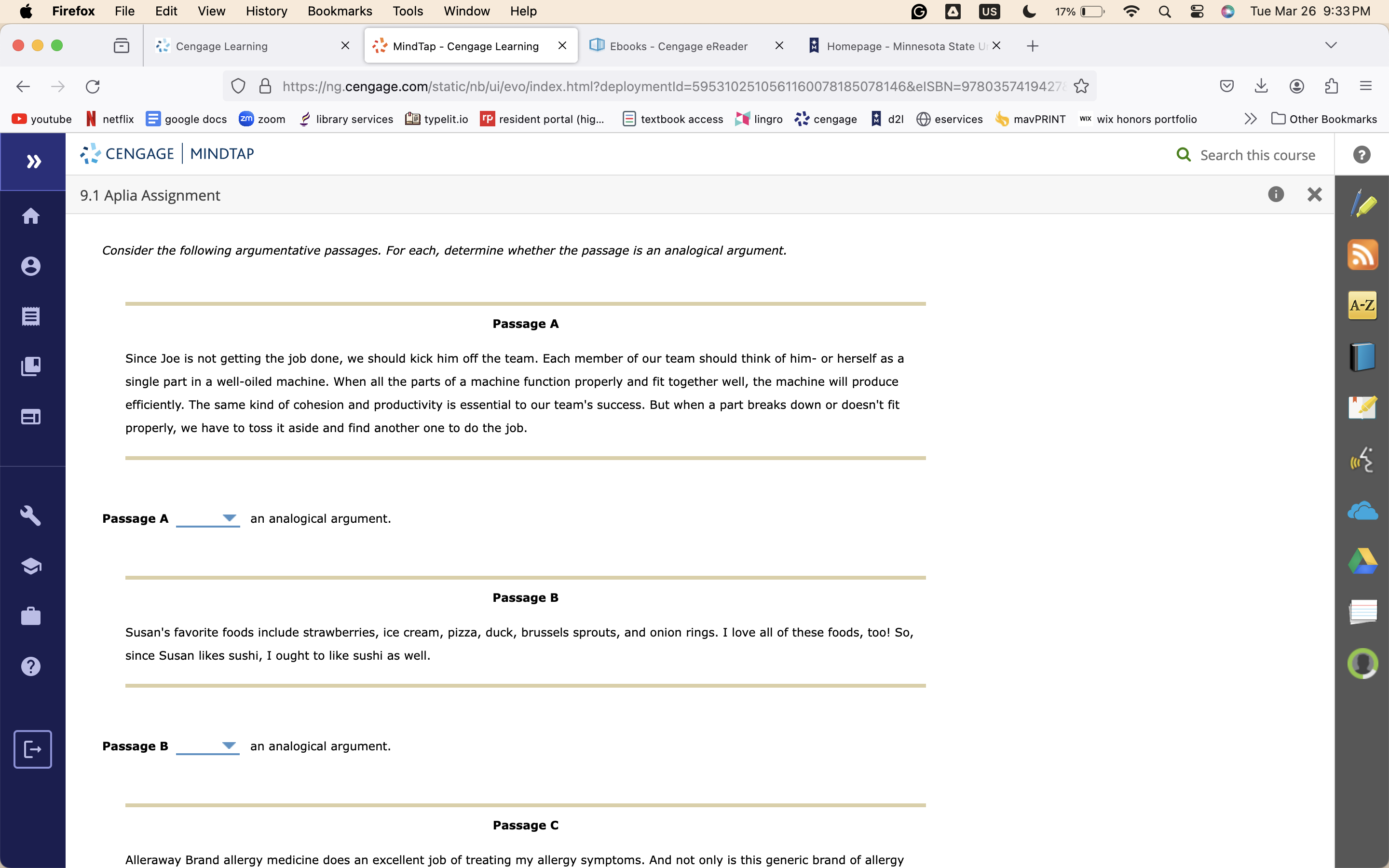Solved Consider the following argumentative passages. For | Chegg.com