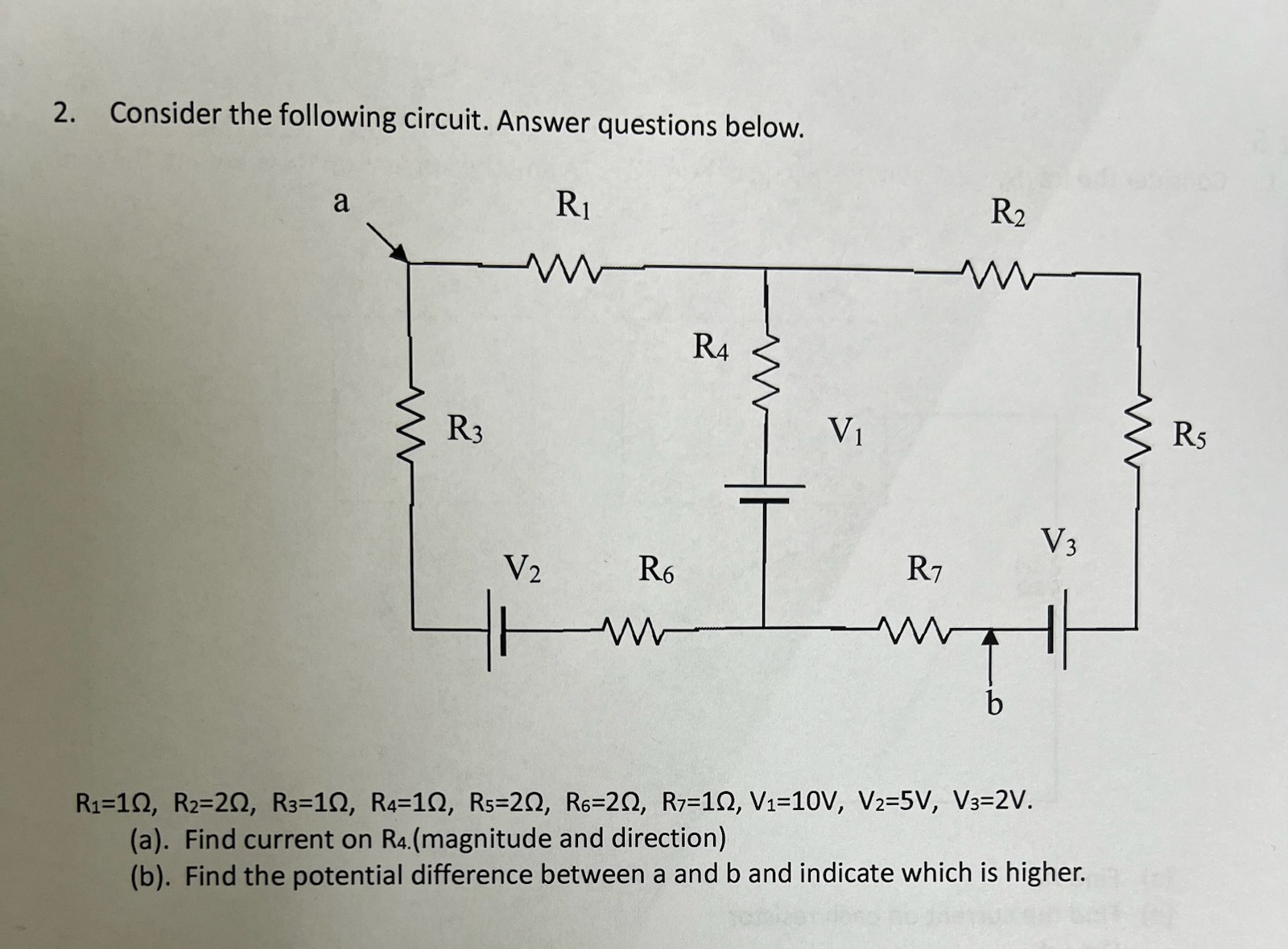 Solved Consider the following circuit. Answer questions | Chegg.com