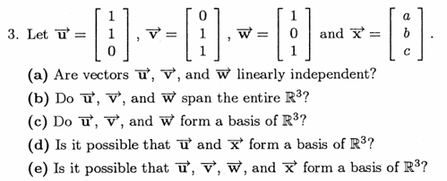 Solved Let vec(u)=[110],vec(v)=[011],vec(w)=[101] ﻿and | Chegg.com