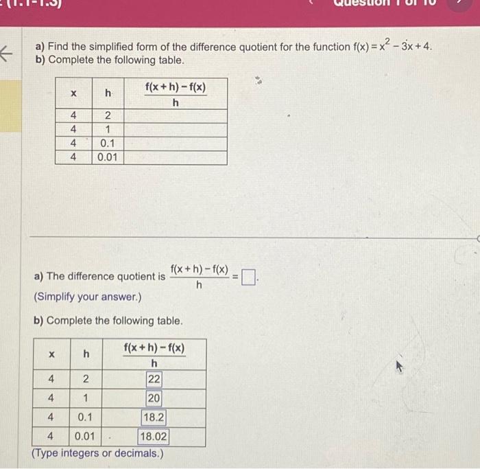 Solved a) Find the simplified form of the difference | Chegg.com