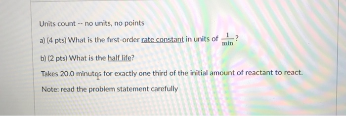 Solved Units count -- no units, no points What is the | Chegg.com