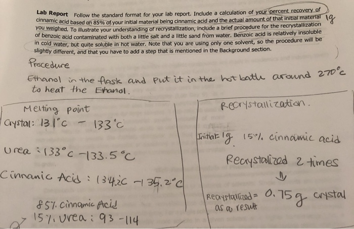 Percent Recovery Formula
