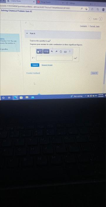 Express this quantity in cm3. Express your answer in | Chegg.com