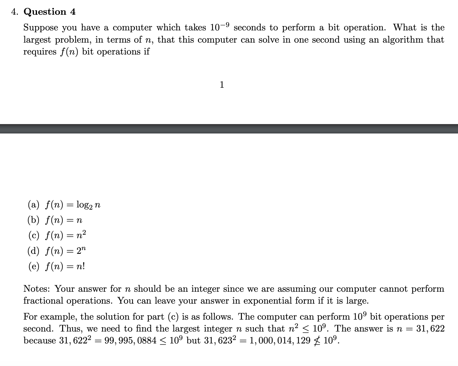 Solved Question 4Suppose you have a computer which takes | Chegg.com