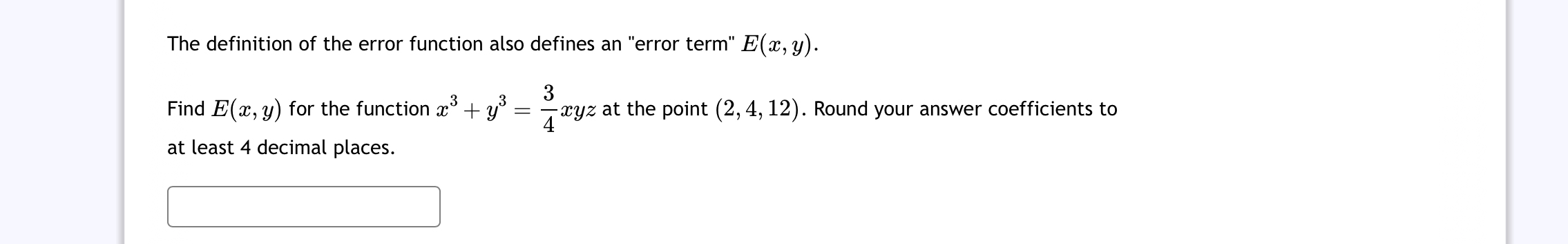 Solved The definition of the error function also defines an | Chegg.com