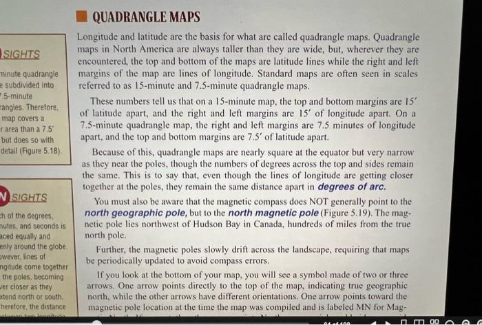 Solved 4. Quadrangle maps (pg84): Describe a 15 minute and a | Chegg.com