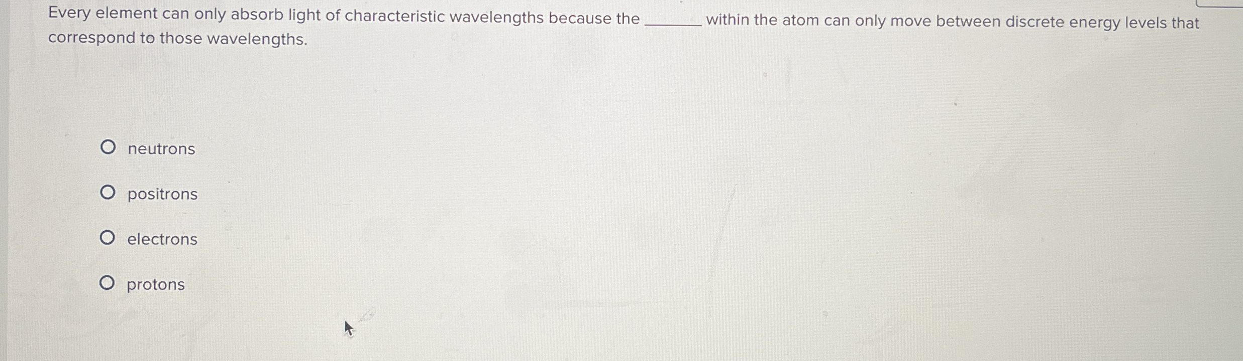 Solved Every element can only absorb light of characteristic | Chegg.com