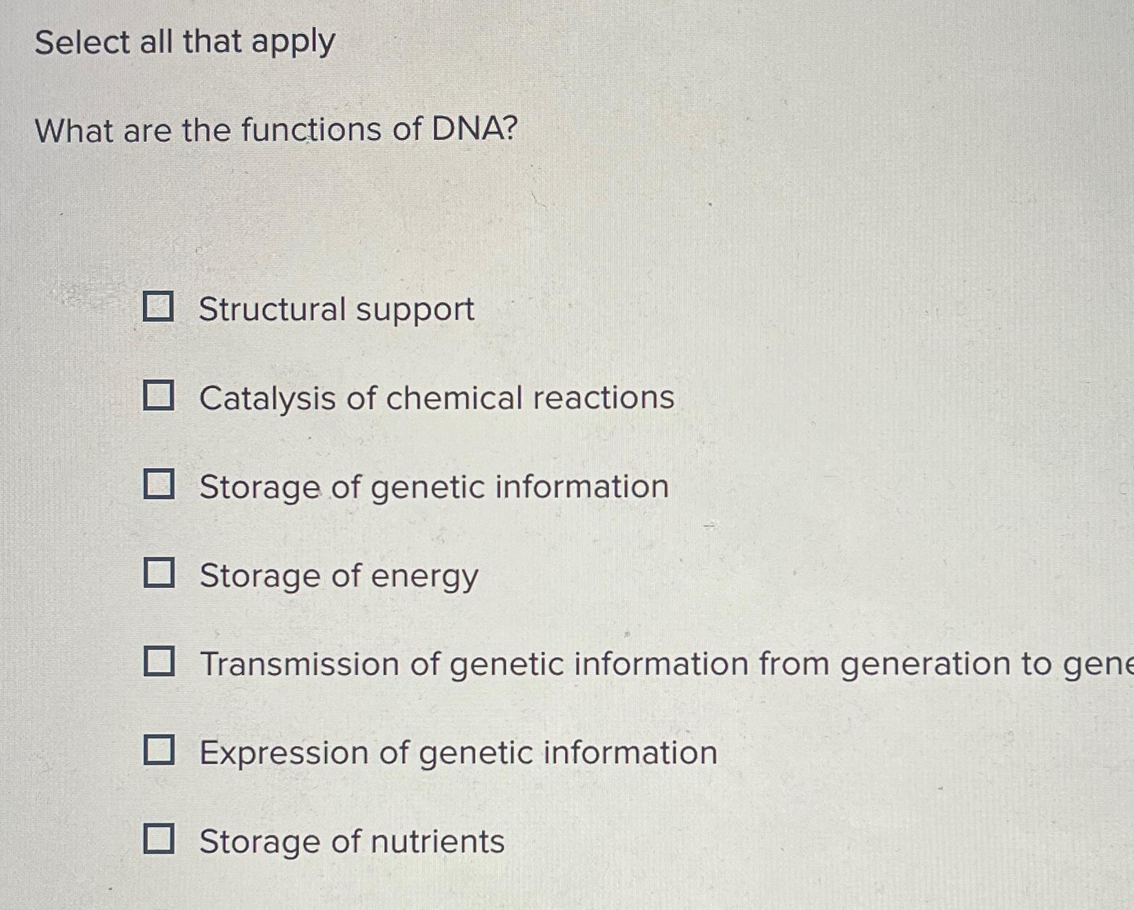 Solved Select all that applyWhat are the functions of | Chegg.com