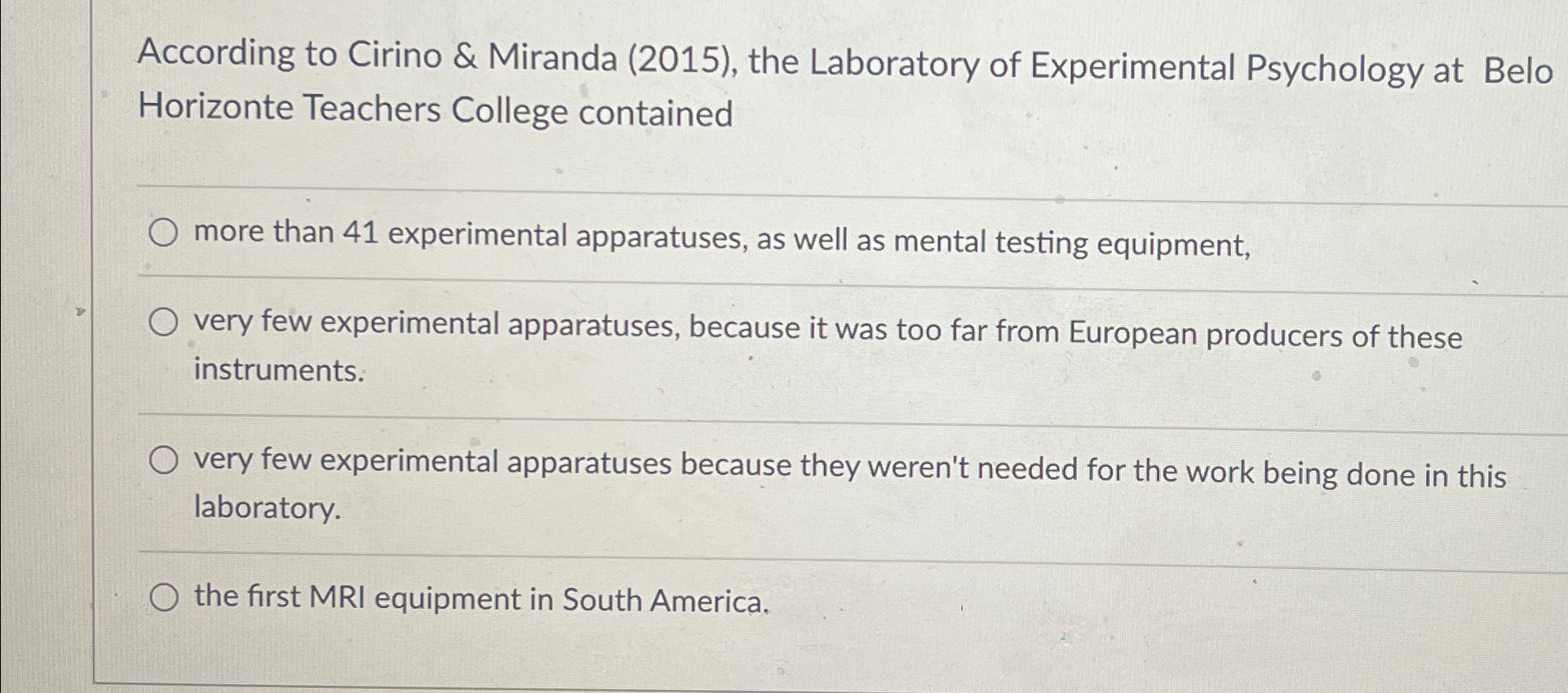 Solved According to Cirino & Miranda (2015), ﻿the Laboratory | Chegg.com