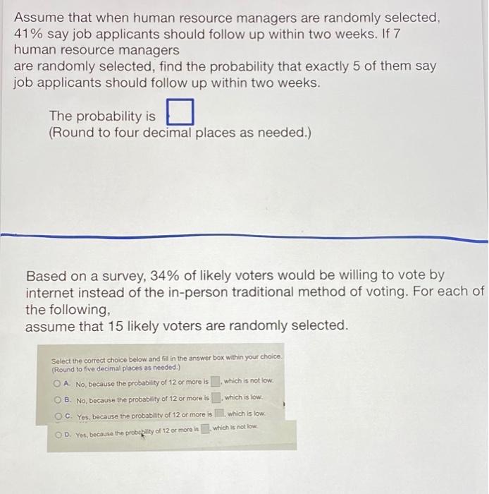 Solved Based on a survey, assume that 29% of consumers are | Chegg.com