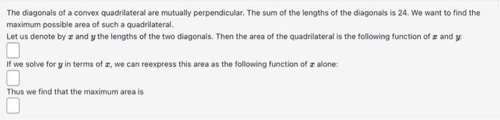 Solved The diagonals of a convex quadrilateral are mutually | Chegg.com