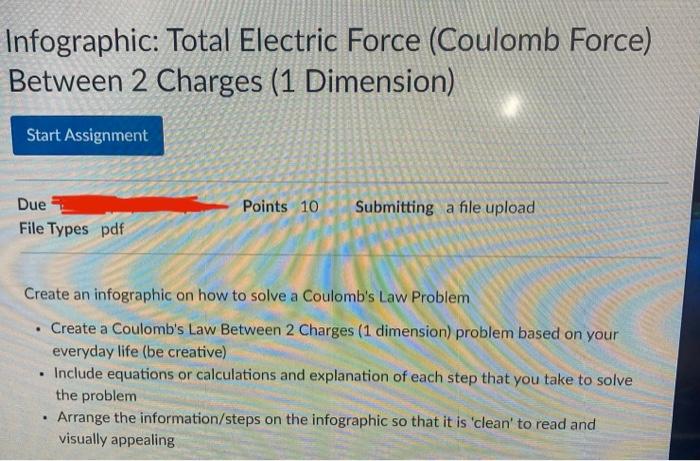 Solved Create an infographic on how to solve a Coulomb's Law | Chegg.com