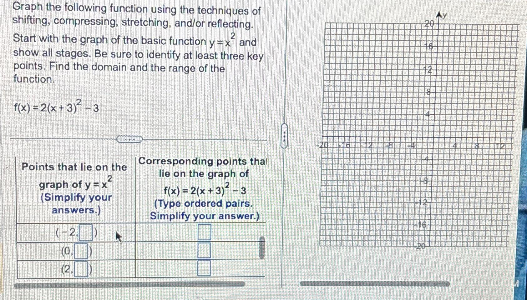 Solved Graph The Following Function Using The Techniques Of 4772