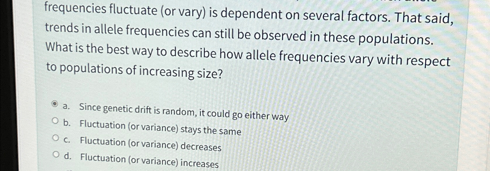 Solved frequencies fluctuate (or vary) ﻿is dependent on | Chegg.com