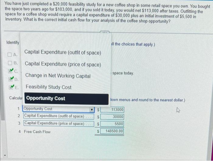 Solved You have just completed a $20,000 feasibility study | Chegg.com
