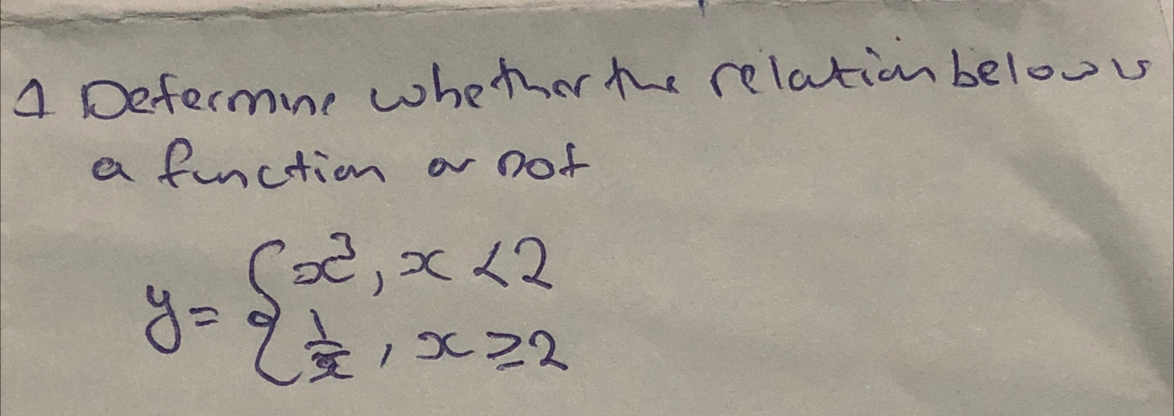 Solved A Defermine whether the relation below s a function | Chegg.com