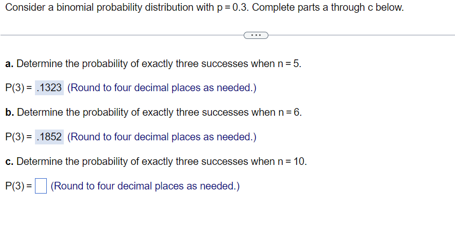 Solved Consider a binomial probability distribution with | Chegg.com