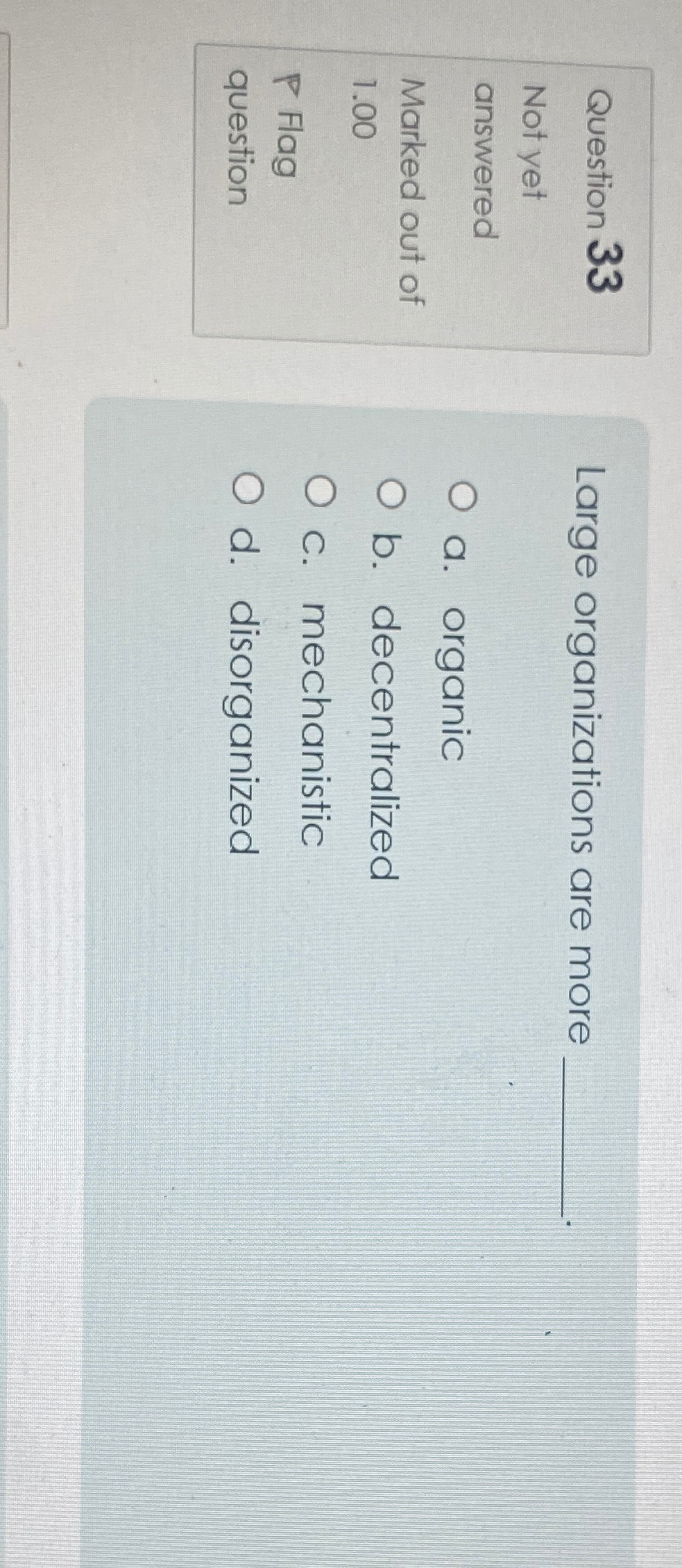 Solved Question 33Not yetansweredMarked out of1.00P Flag | Chegg.com Solved Question 33Not yetansweredMarked out of1.00P Flag | Chegg.com
