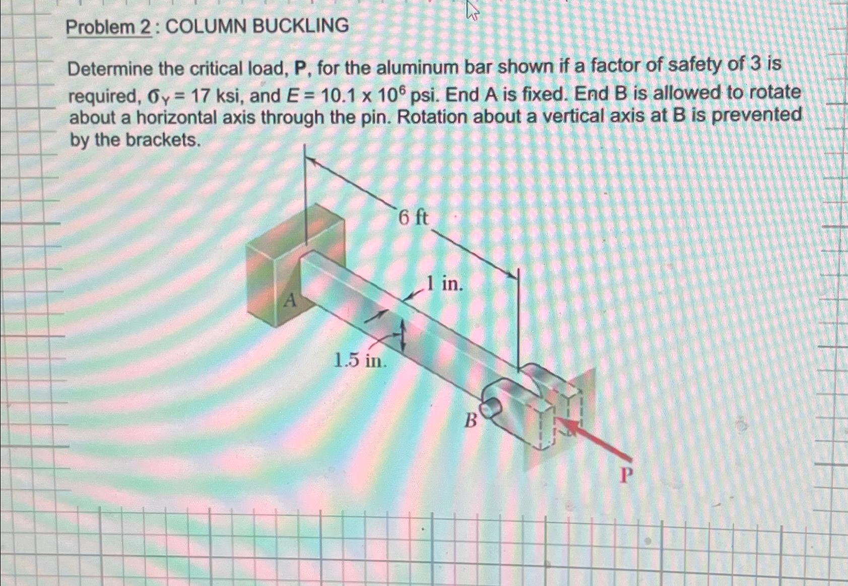 Problem 2: COLUMN BUCKLINGDetermine the critical | Chegg.com