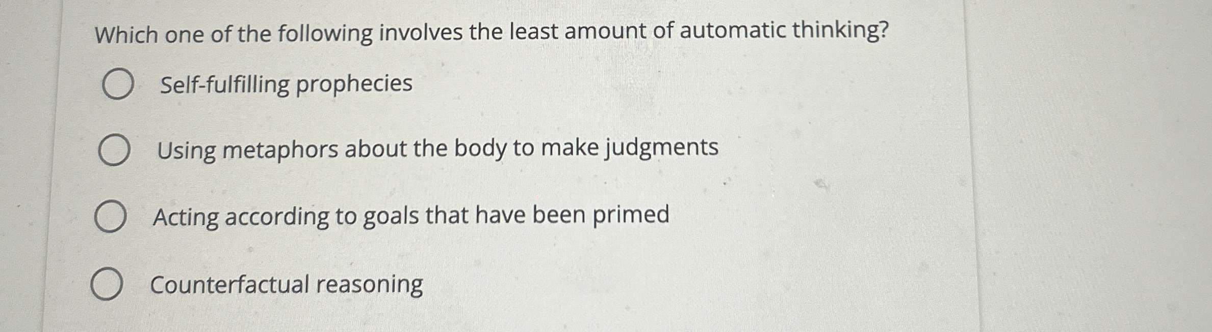 Solved Which one of the following involves the least amount | Chegg.com