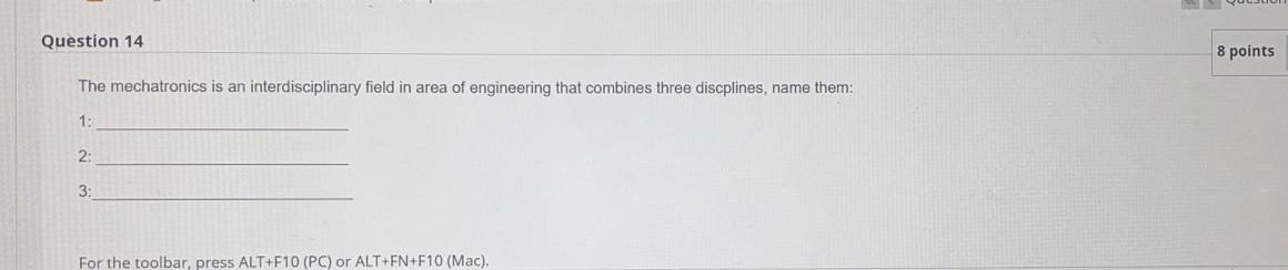 Solved The mechatronics is an interdisciplinary field in | Chegg.com