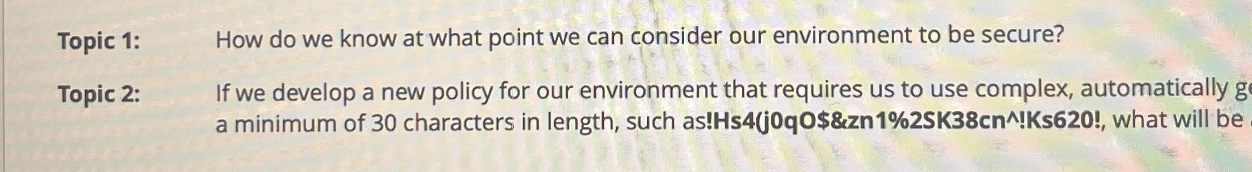 Solved Topic 1: , ﻿How do we know at what point we can | Chegg.com