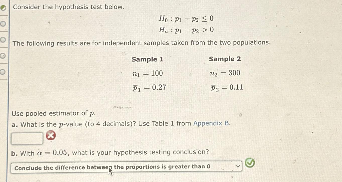 Solved Consider the hypothesis test | Chegg.com