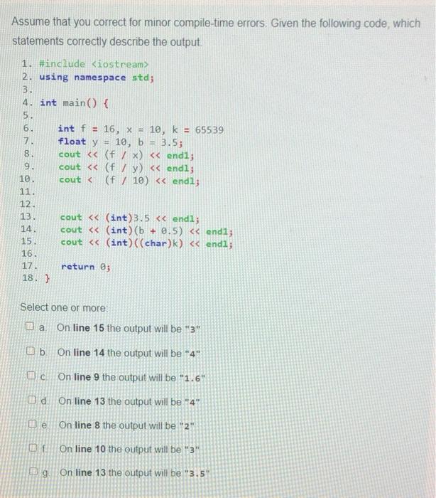 Solved Assume That You Correct For Minor Compile Time 2614