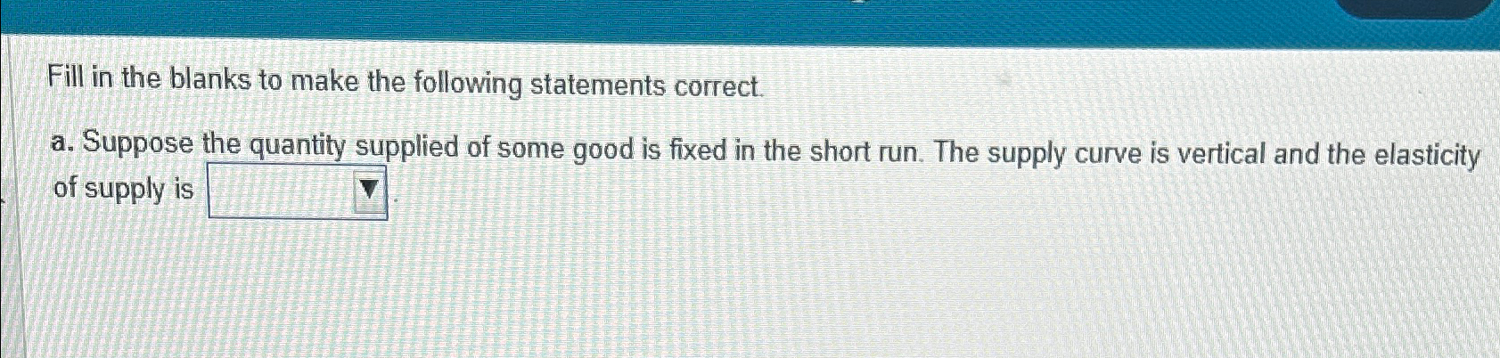 Solved Fill in the blanks to make the following statements | Chegg.com