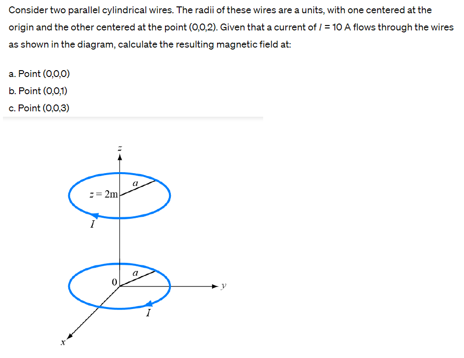 Solved Consider two parallel cylindrical wires. The radii of | Chegg.com