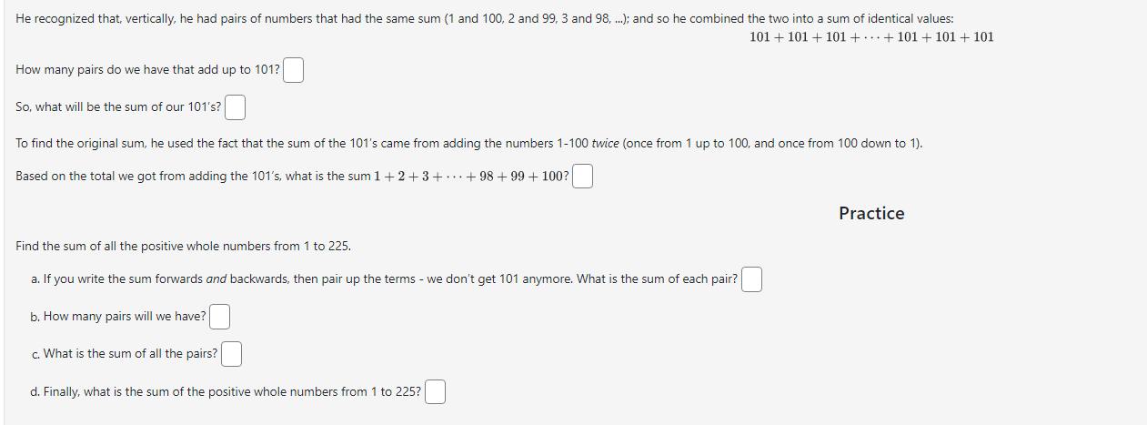 Solved He recognized that, vertically, he had pairs of | Chegg.com