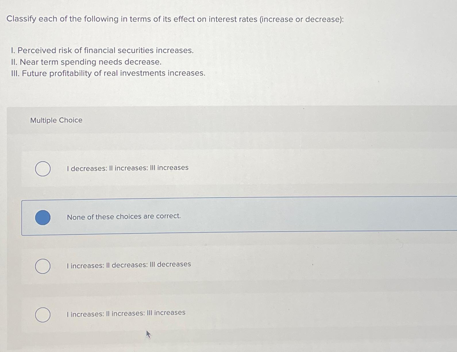 Solved Classify each of the following in terms of its effect | Chegg.com