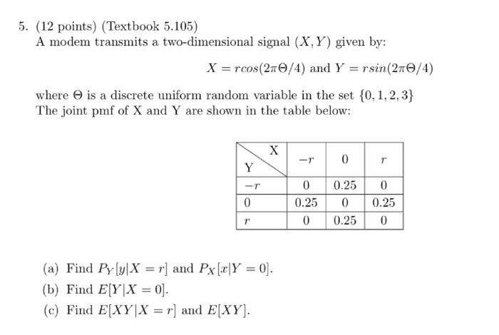 Solved 5 12 Points Textbook 5105 A Modem Transmits A 3408
