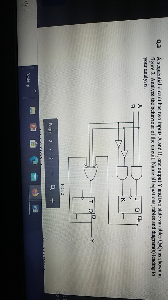 Solved 93 A Sequential Circuit Has Two Inputs A And B One 