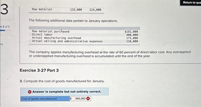 Solved Required information Exercise 3-27 Job-Order Costing | Chegg.com