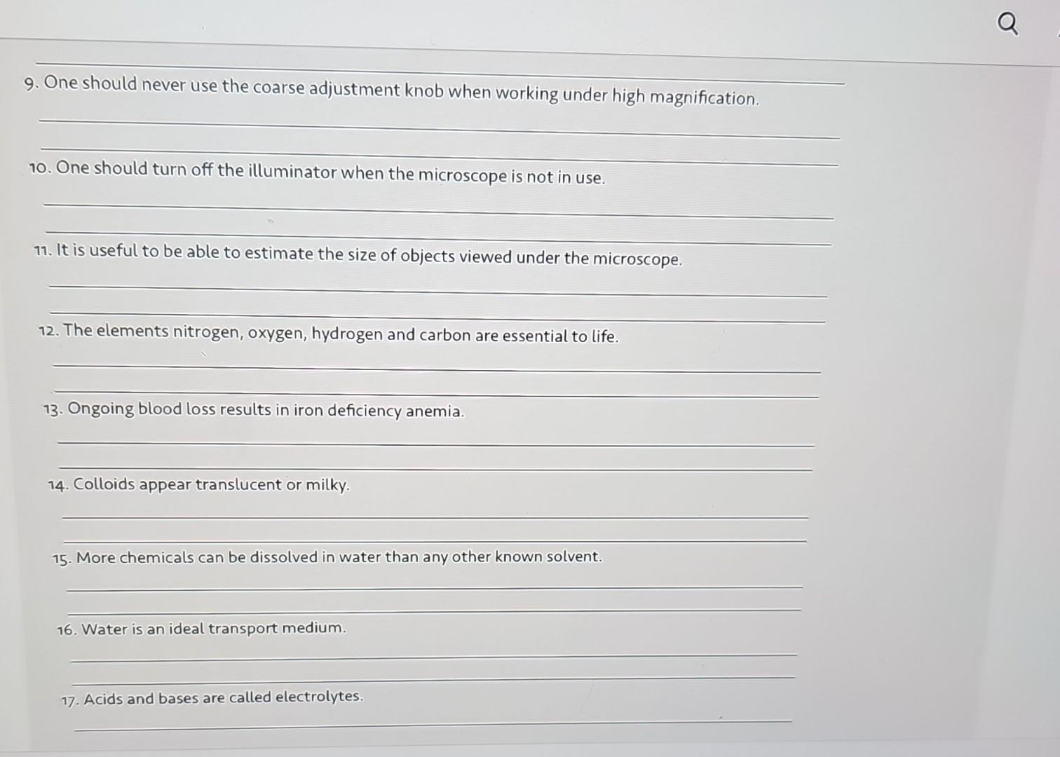 Solved need to support each statement with rationale stating | Chegg.com