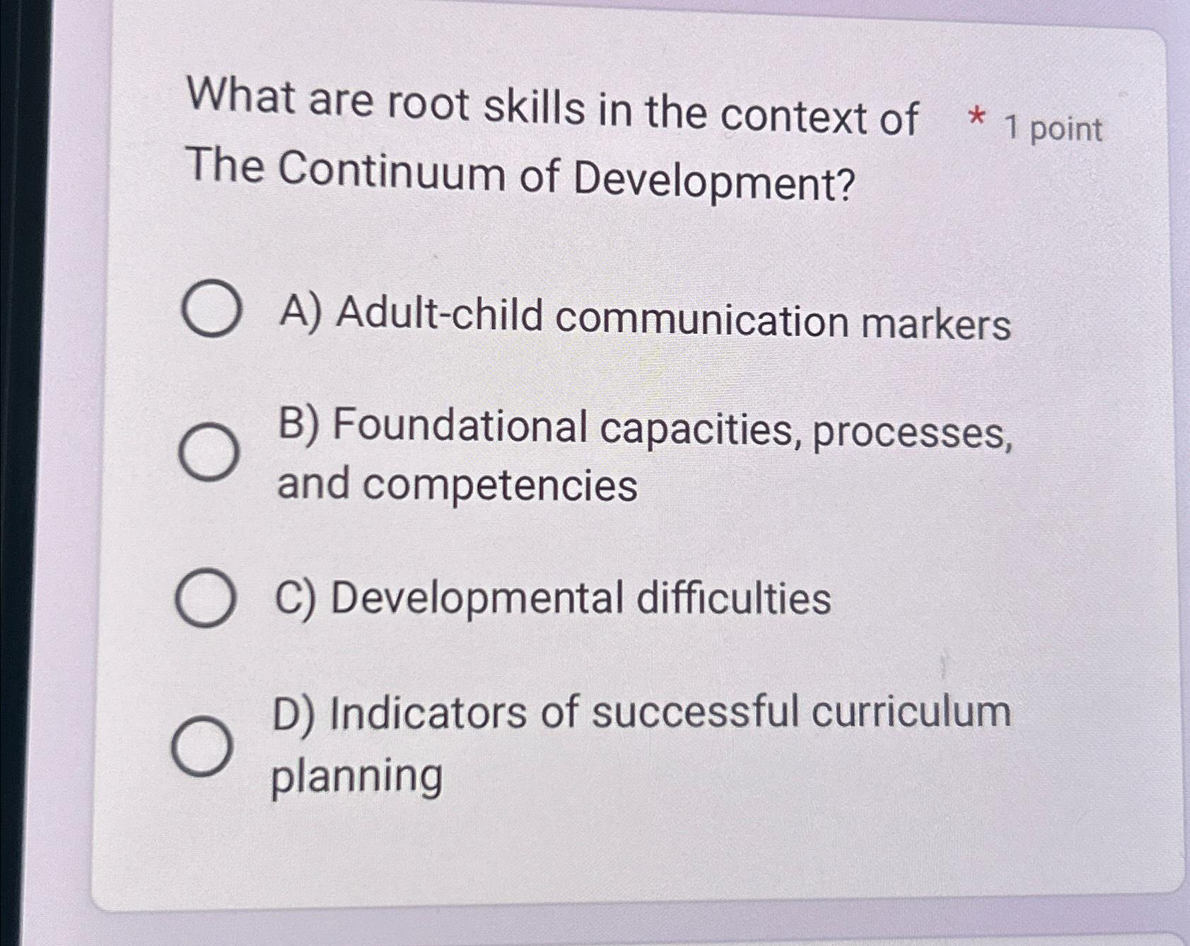 Solved What are root skills in the context of1 ﻿pointThe | Chegg.com