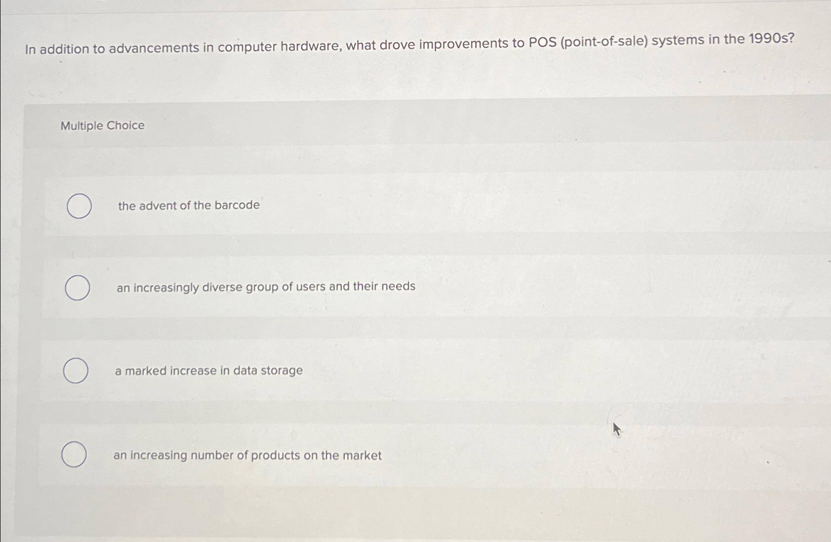 Solved In addition to advancements in computer hardware, | Chegg.com