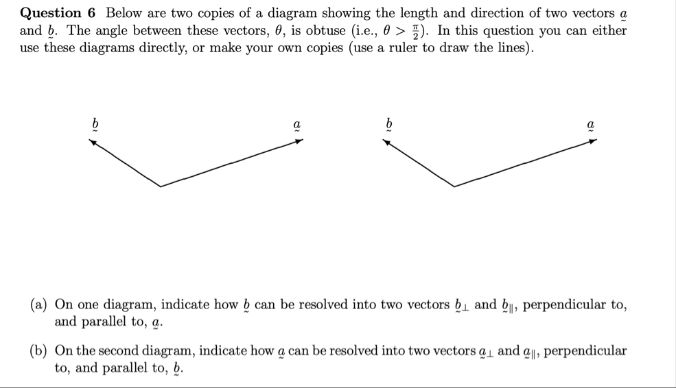 Solved Question 6 ﻿Below are two copies of a diagram showing | Chegg.com